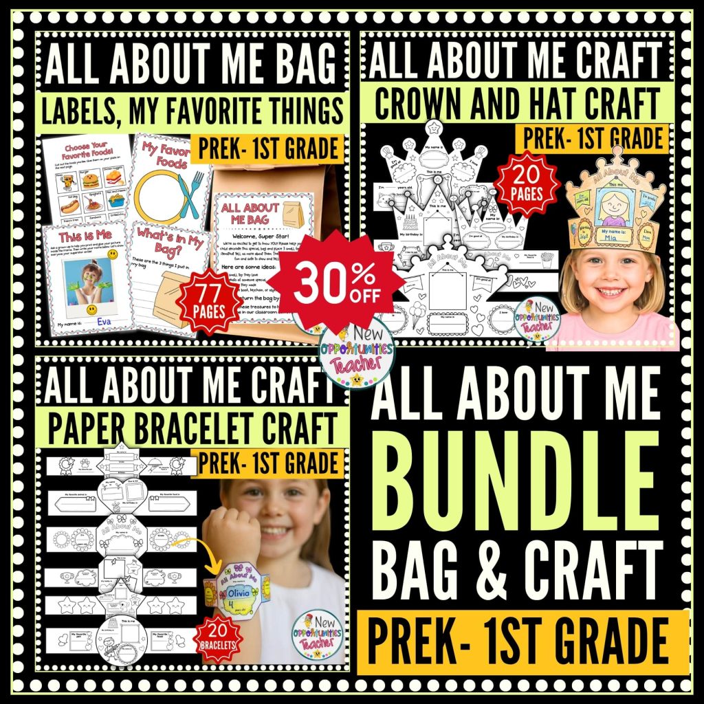 All About Me Hat and Crown Craft, First Week of School Paper Craft ...