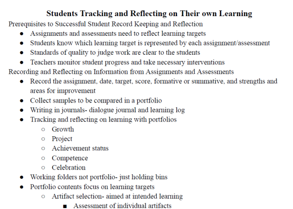 Students Tracking and Reflecting on Their Own Learning Notes | Made By ...