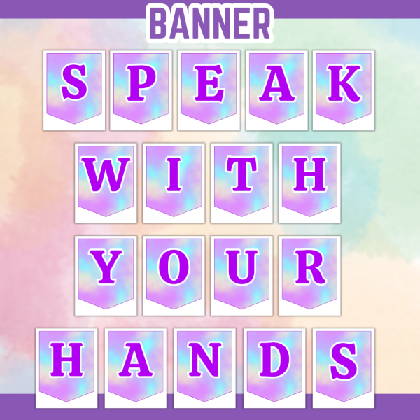 Sign Language, Bulletin Boards, Posters, Charts and Card Cut Outs-Speak ...