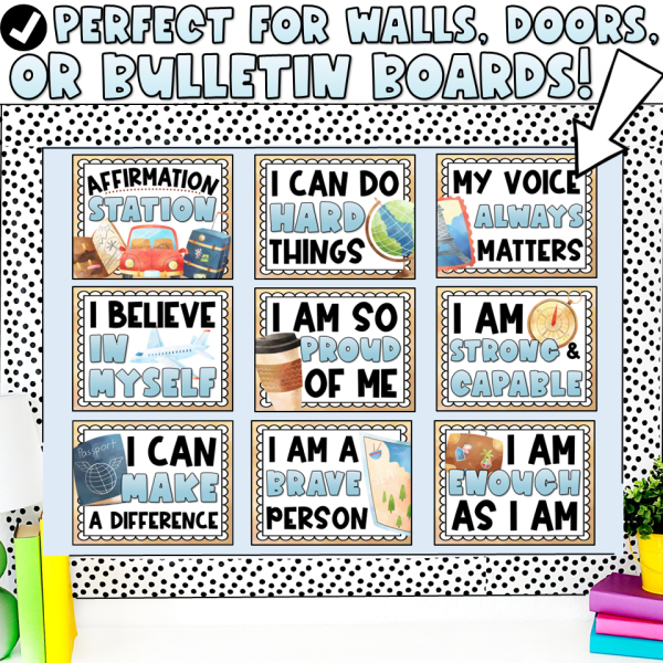 Travel Adventure Affirmation Station | Positive Classroom Decor ...