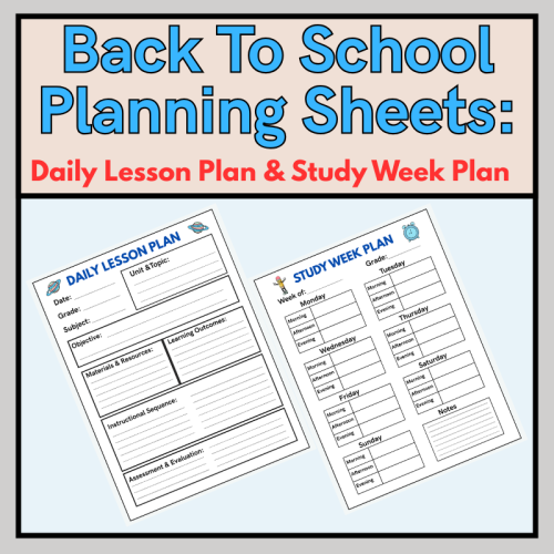 Back to School Planning Sheets | Made By Teachers