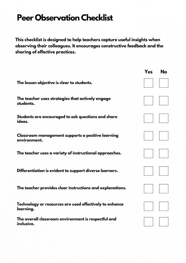 Teacher Observation & Feedback Forms | Editable | Made By Teachers
