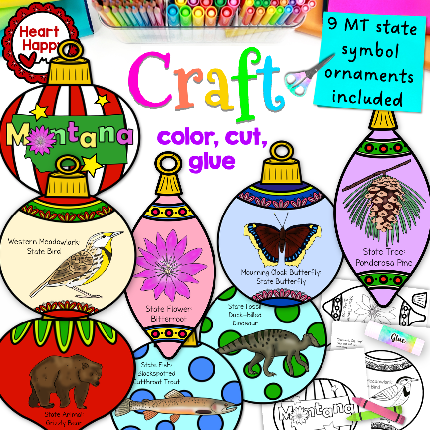 Montana State Symbols | Christmas Ornament Crafts | Made By Teachers