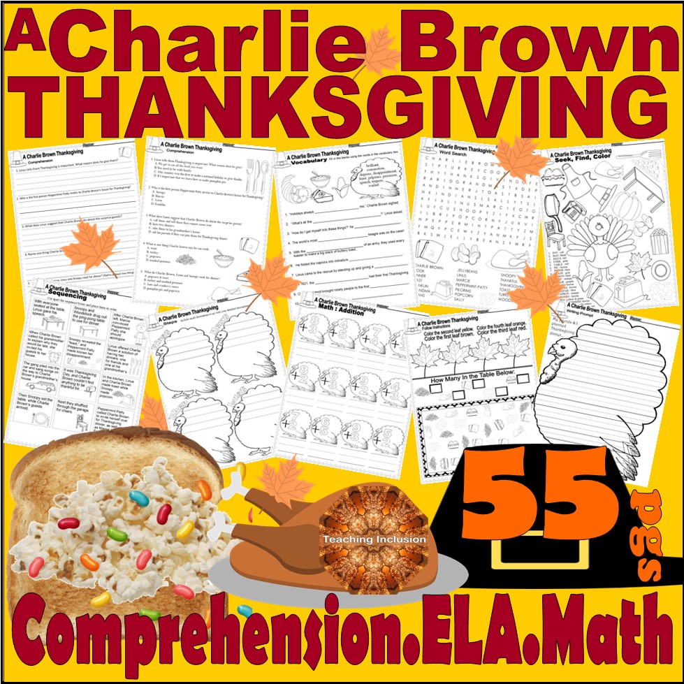 Charlie Brown Thanksgiving Read Aloud TV Book Companion Reading ...
