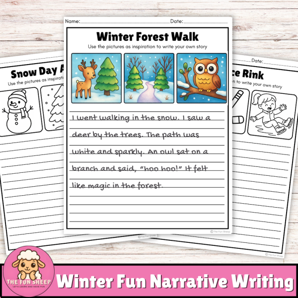 Winter Fun Narrative Writing | Winter Break & Snow Day Writing ...