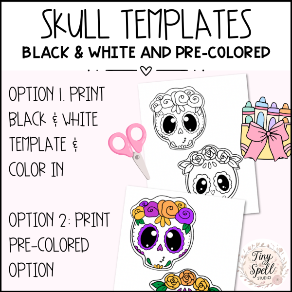 Dia De Los Muertos Skull Puppets Craft Day of the Dead Skulls on Straws ...