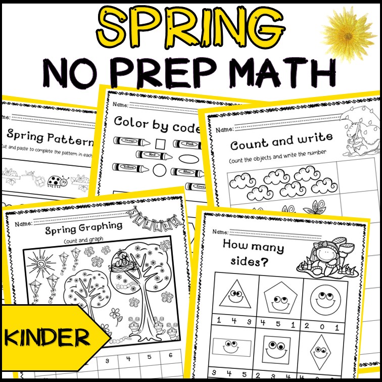 Kindergarten Math NO PREP Spring - Made By Teachers