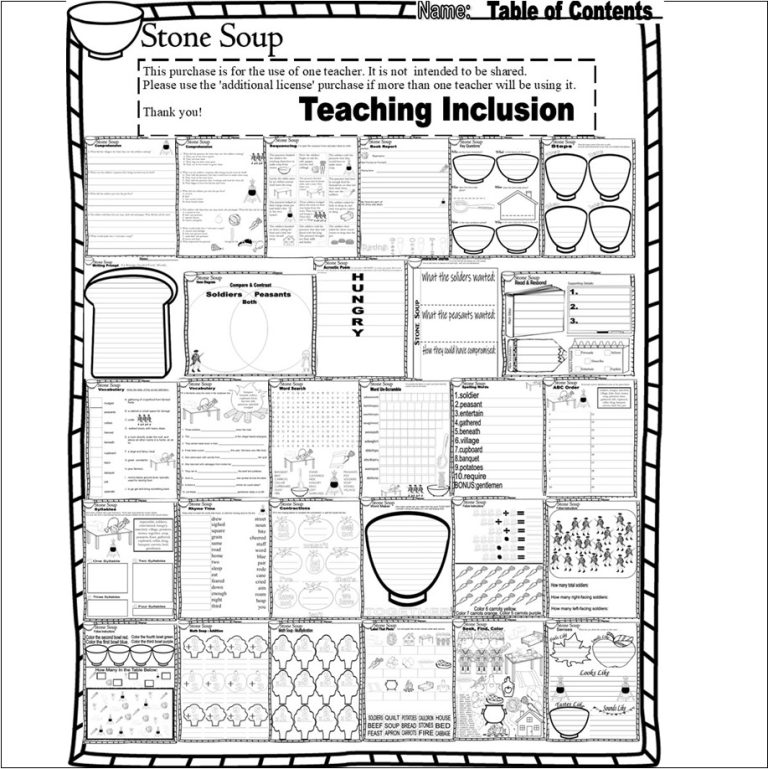 Stone Soup Read Aloud Book Study Companion Reading Comprehension ...