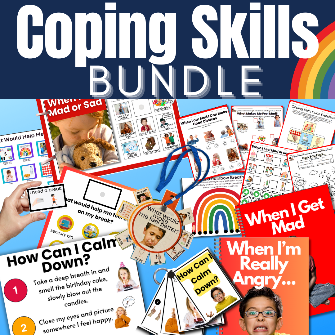 Coping Skill Bundle Autism Emotional Regulation SEL Activities & Visual ...
