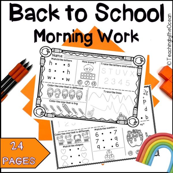 Kindergarten & Special Education Morning Work – Structured Daily ...