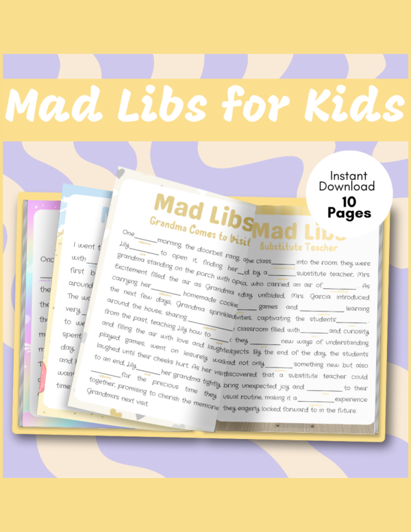 Mad Libs Fun Pack For Grades 2-5-10 Kid Friendly Mad Libs - Made By ...