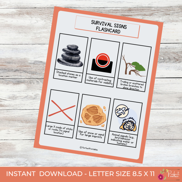Survival Signs Flashcards | 30 Essential Safety & Emergency ...