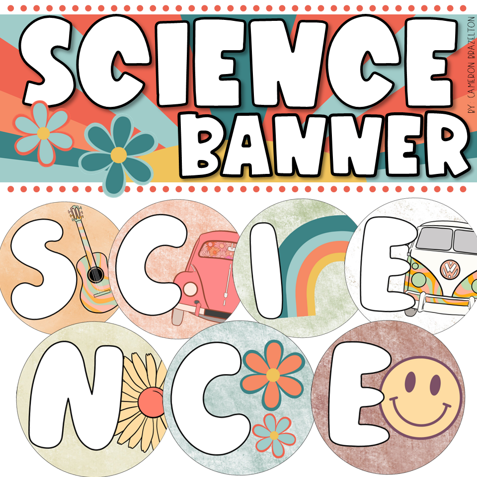 2D Shapes Poster Signs Boho Muted Modern Rainbow Theme | Made By Teachers