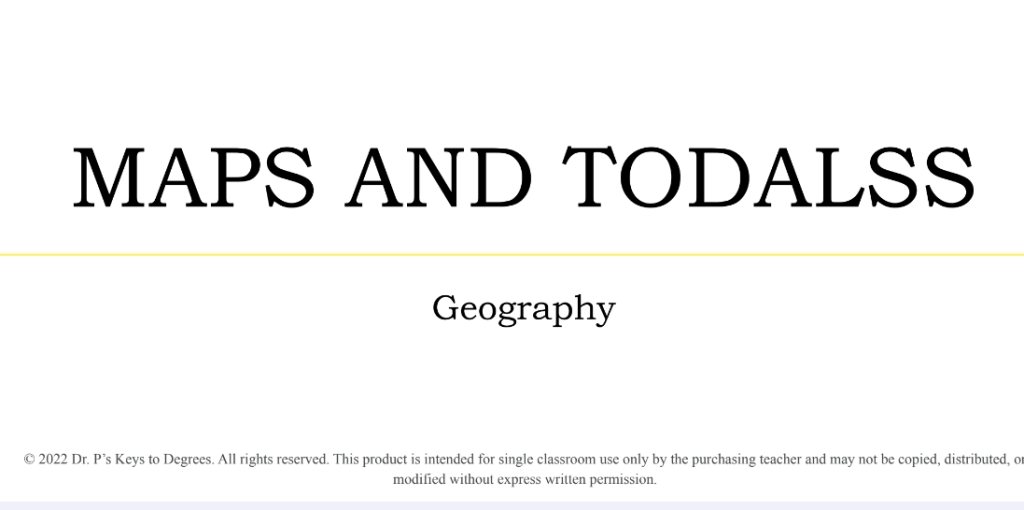 TODALSS Lesson and Extension Map Activities | Made By Teachers