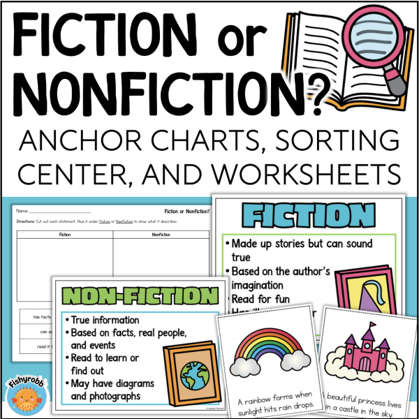 Fiction vs Nonfiction Sort Anchor Charts Worksheets - Made By Teachers