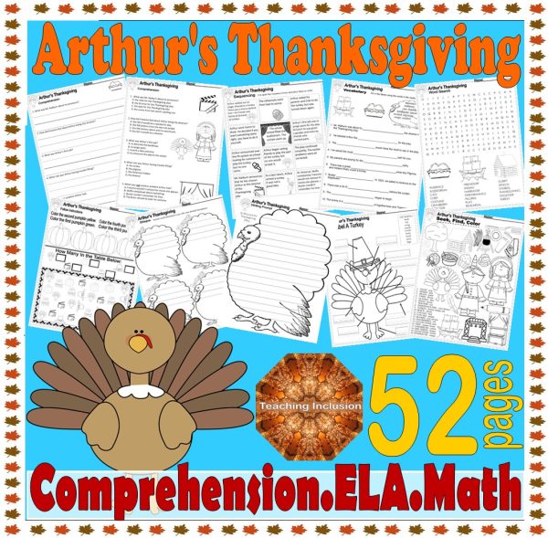 Arthur’s Thanksgiving Read Aloud Book Study Companion Reading ...