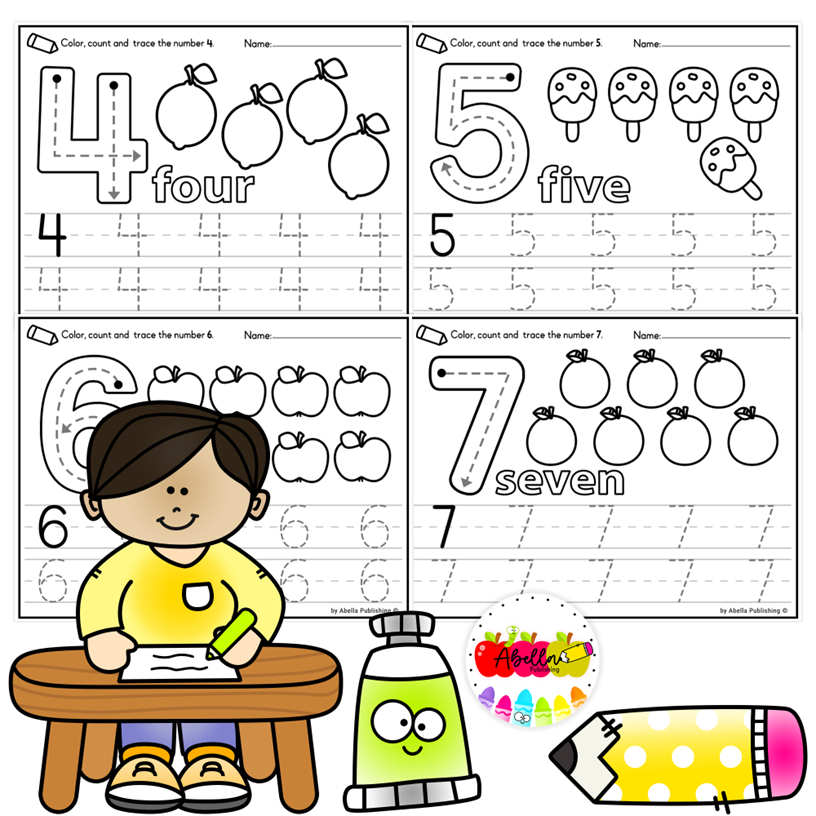 Preschool Beginner Math Worksheets for Kindergarten | Pre-K Numbers 1 ...