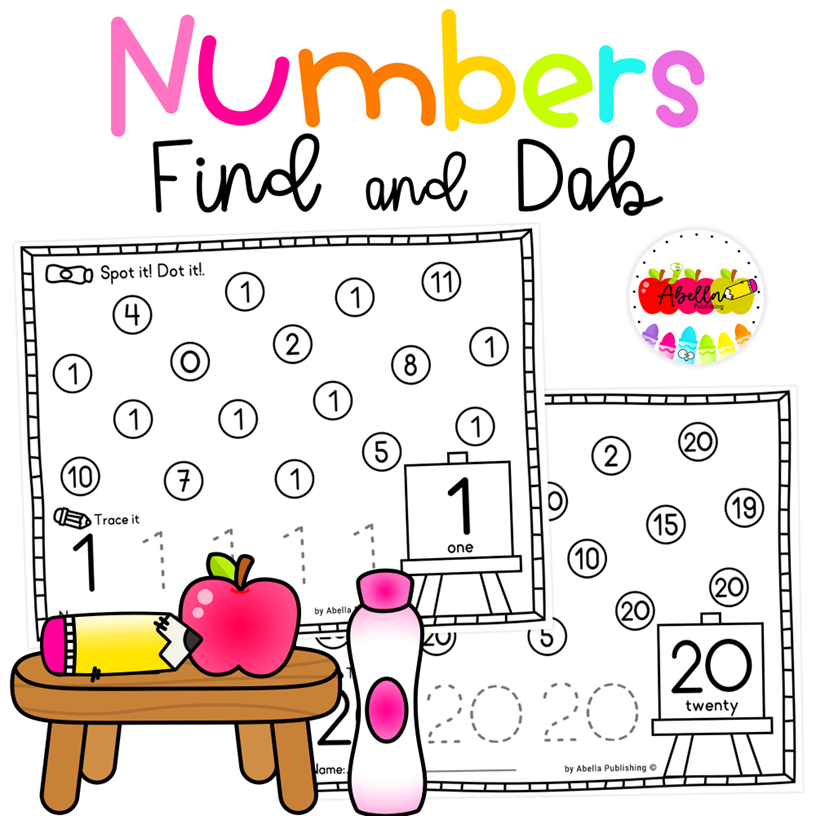 Number Recognition 1-20 & Tracing Worksheets for Preschool and ...