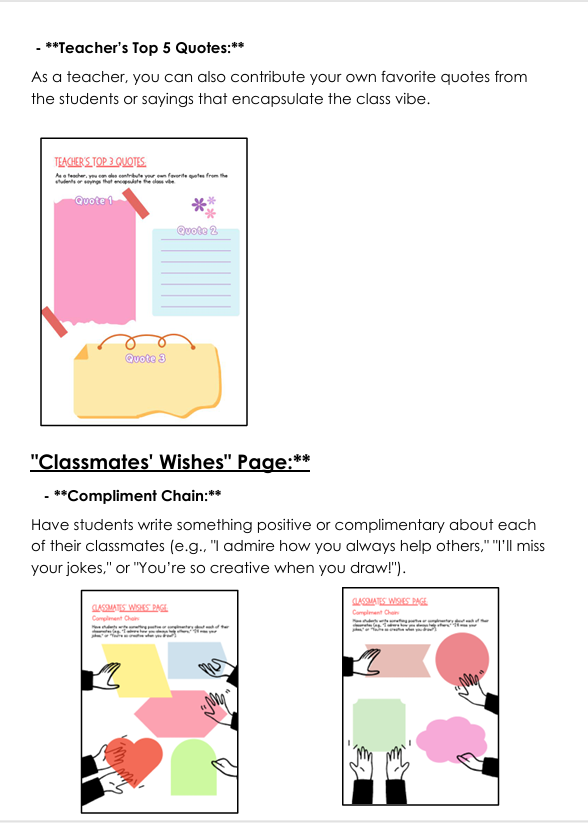 Goodbye Student-Teacher Memory Book Thank you gift Goodbye gift book ...