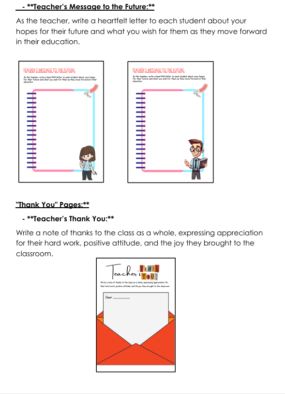 Goodbye Student-Teacher Memory Book Thank you gift Goodbye gift book ...