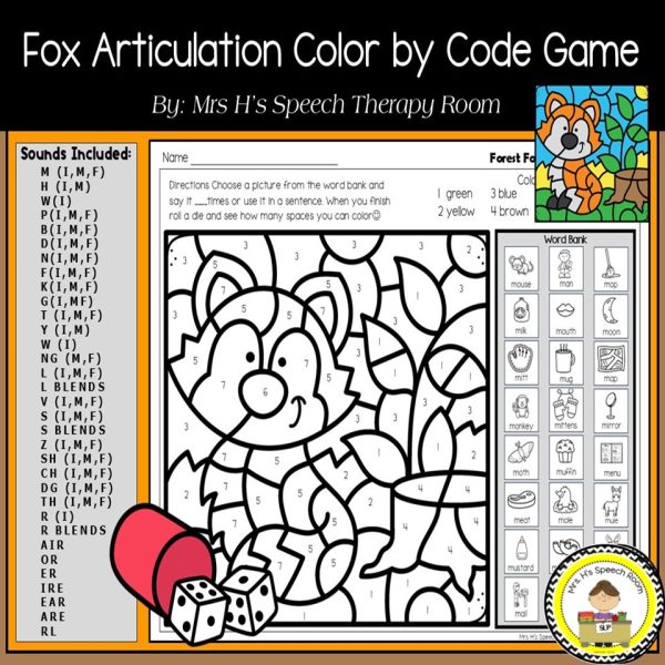 No Prep Woodland Fox Fall Speech Therapy Articulation Phonemic ...