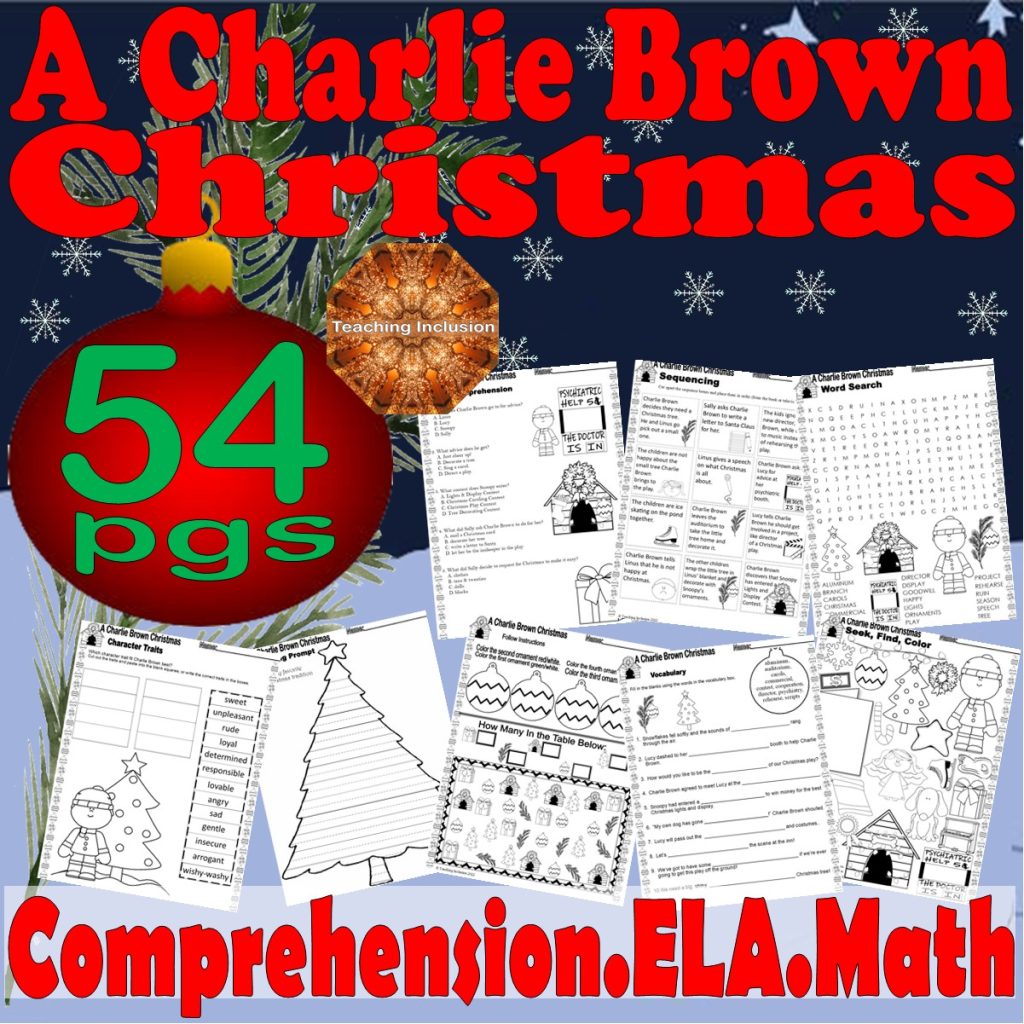 Charlie Brown Christmas Read Aloud Book Study Companion Reading ...