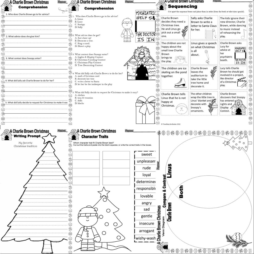 Charlie Brown Christmas Read Aloud Book Study Companion Reading ...