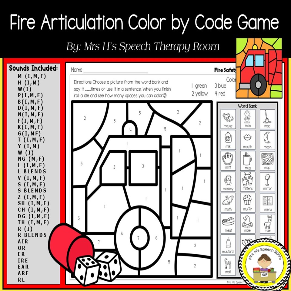 Articulation Game of Checkers for Speech Therapy | Made By Teachers