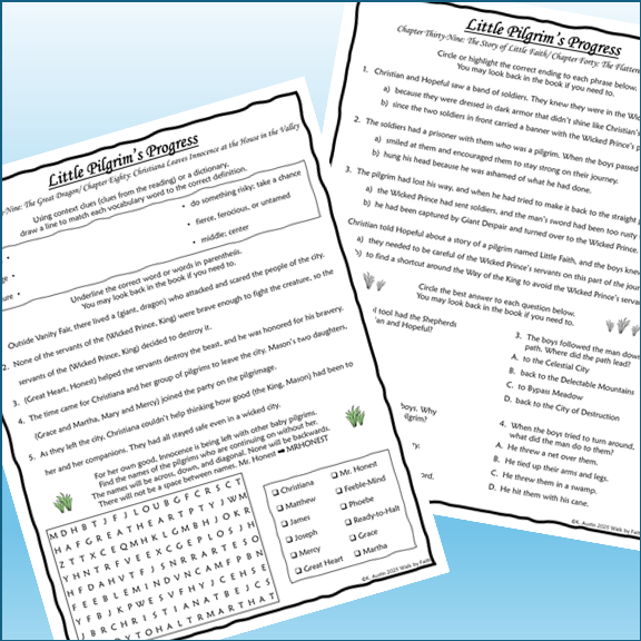 Little Pilgrim's Progress Novel Study - Made By Teachers