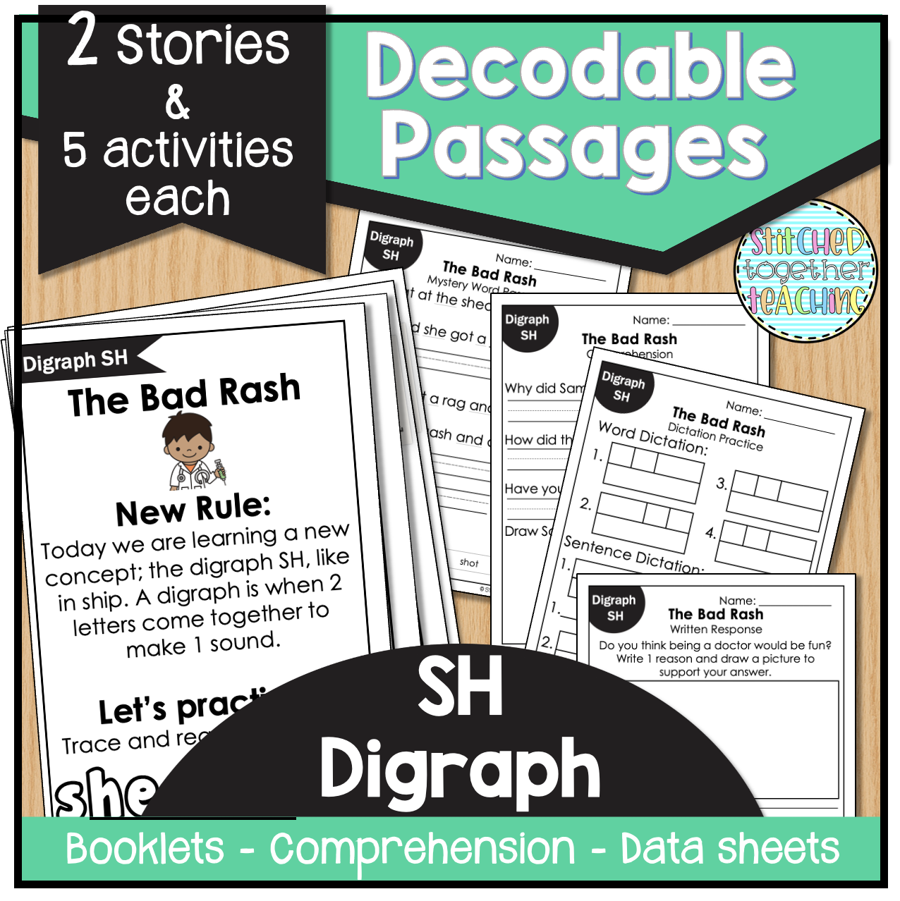 Vowel Team OO Short U Sound Decodable Reading Passages using Orton ...