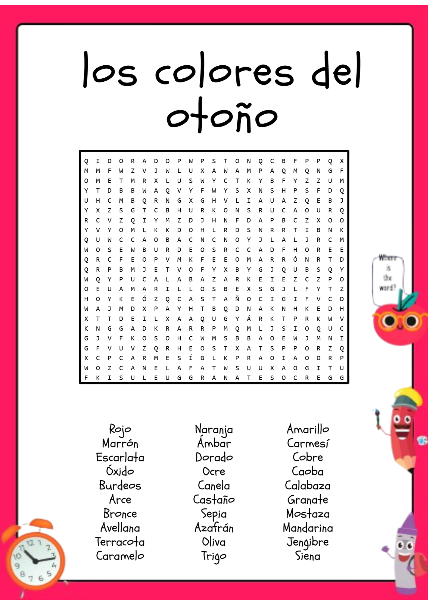 Spanish World Photography Day Word Search Puzzle Worksheet | Made By ...