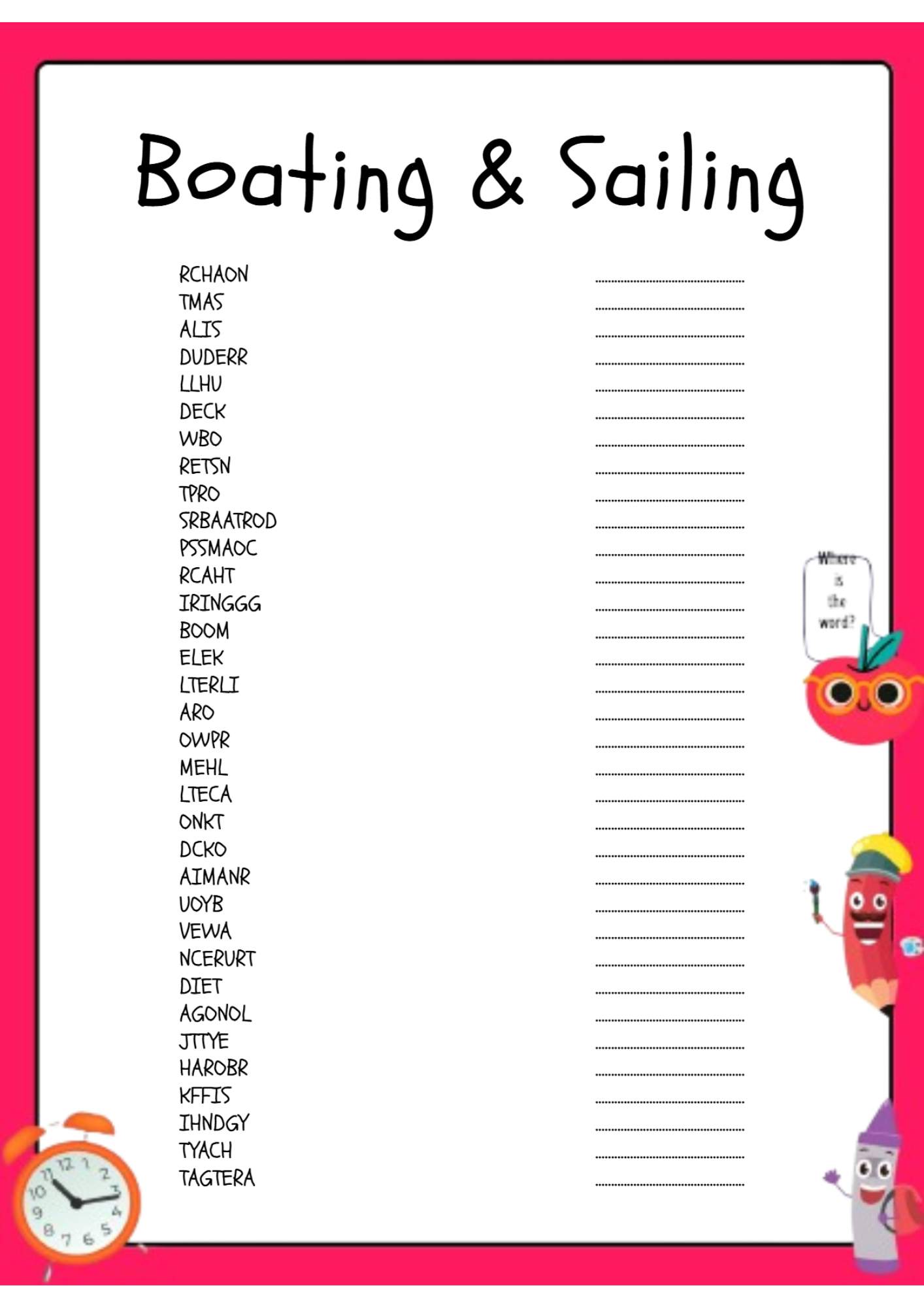 Spanish Falling into Autumn Word Scramble Puzzle Activity Worksheet ...