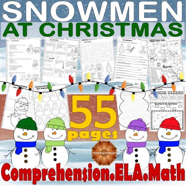 Snowmen at Christmas Read Aloud Book Study Companion Reading ...