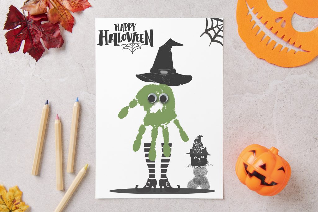 Halloween Witch Handprint Art- Kids DIY Crafts | Made By Teachers