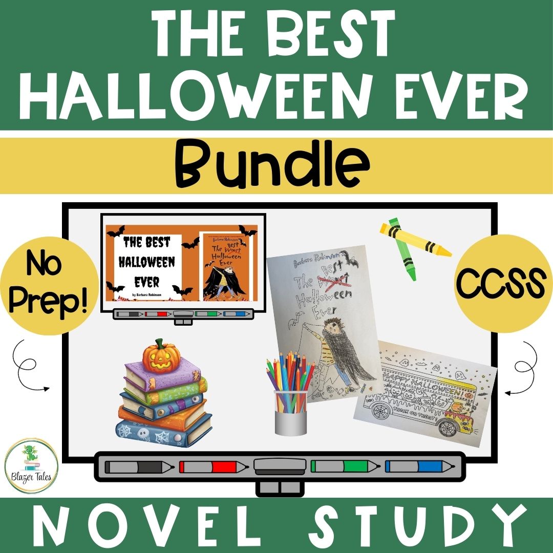 The Best Halloween Ever Novel Study PowerPoint & Coloring Sheet Bundle ...