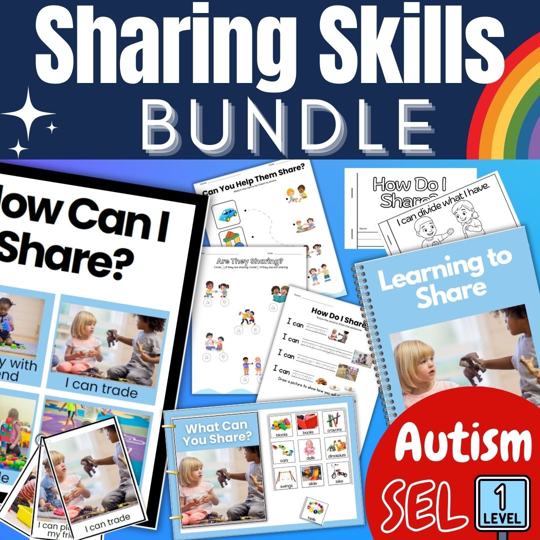 Sharing SEL Bundle for PreK–3rd Autism Social Skills "I Can Share ...