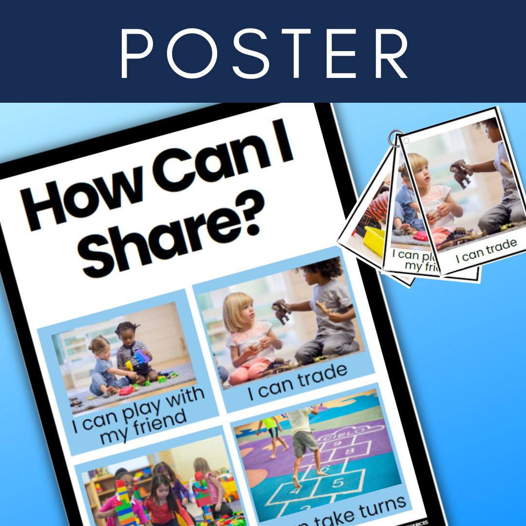 Sharing SEL Bundle for PreK–3rd Autism Social Skills "I Can Share ...