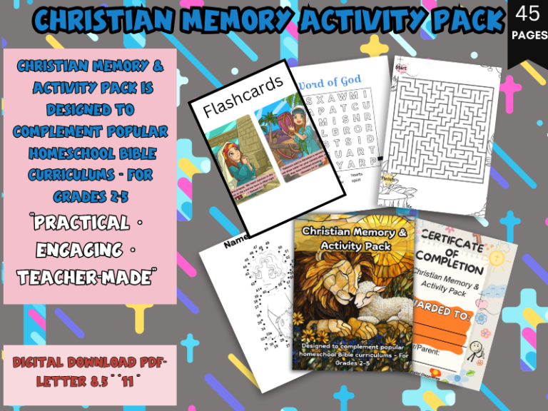Christian Memory Activity Pack (Grades 2–5) | Made By Teachers