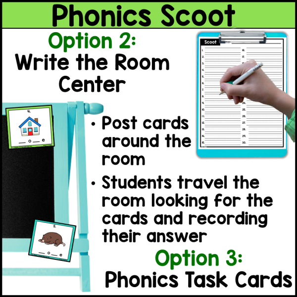 Phonics Scoot Long O (CVCe) Scoot Write the Room Task Cards Center ...