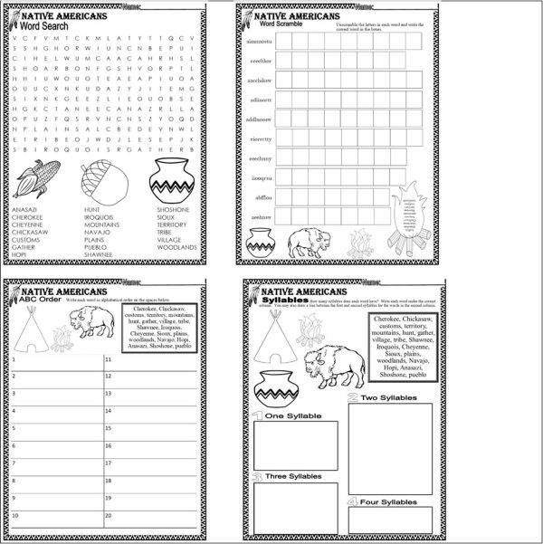 Native American Indigenous First People Word Search Spelling ELA ...