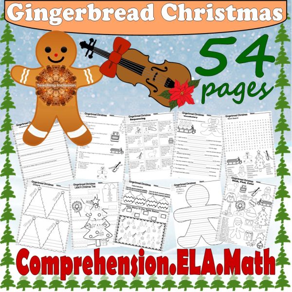 Gingerbread Christmas Read Aloud Book Companion Reading Comprehension ...