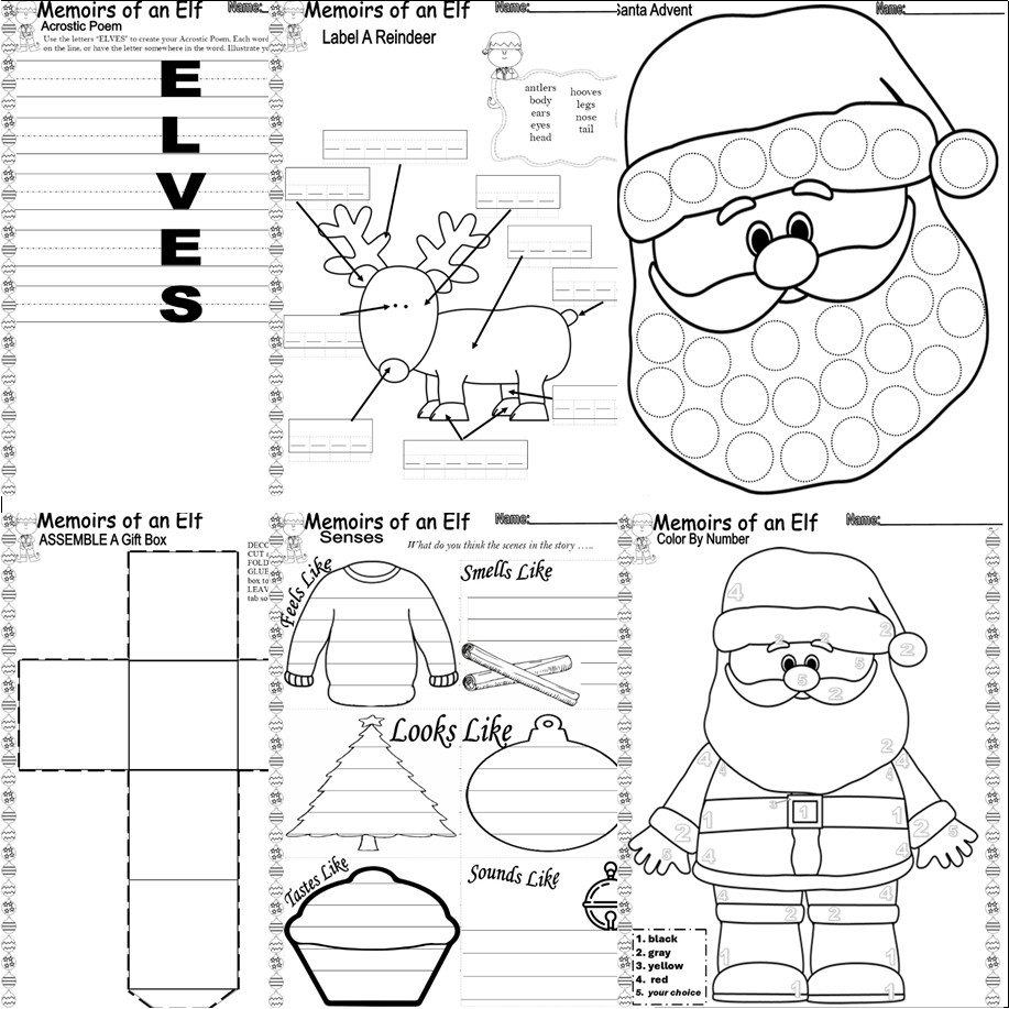Memoirs of an Elf Christmas Read Aloud Book Study Companion Reading ...