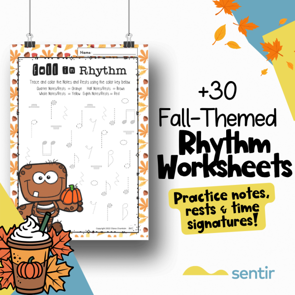 Fall Music Theory Pack | Rhythm, Note Values & Time Signature ...