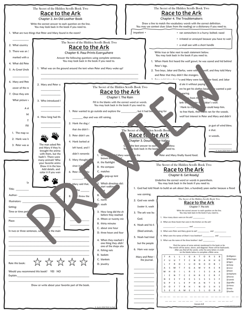 The Secret of the Hidden Scrolls Novel Study Bundle | Made By Teachers
