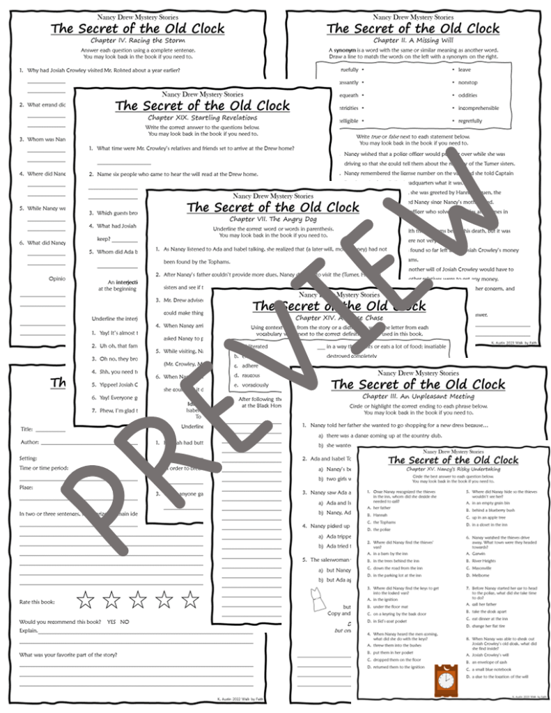 Nancy Drew Mystery Stories Novel Study Bundle - Made By Teachers