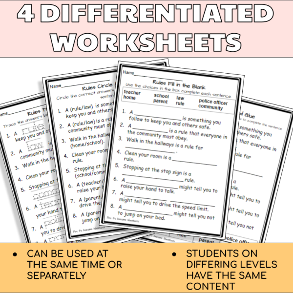 Home, School, and Community Rules Unit for Kinder-2nd Grade | Made By ...
