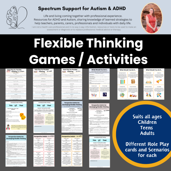 Flexible Think Activities Autism ADHD Problem Solving Scenarios Kid ...