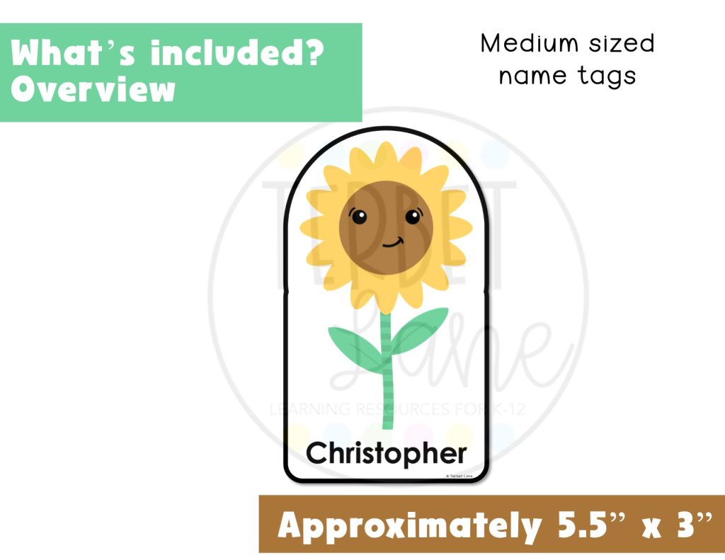 Sunflowers Cubby Tags | Editable Classroom Name Tags, Labels & Locker ...