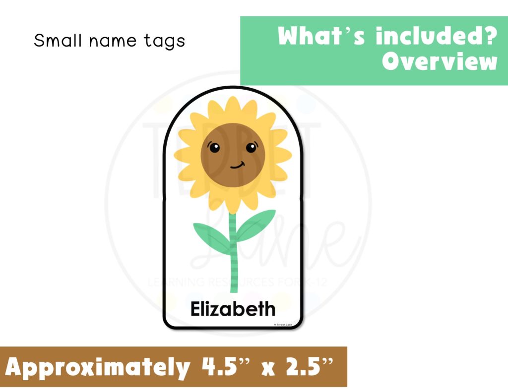 Sunflowers Cubby Tags | Editable Classroom Name Tags, Labels & Locker ...