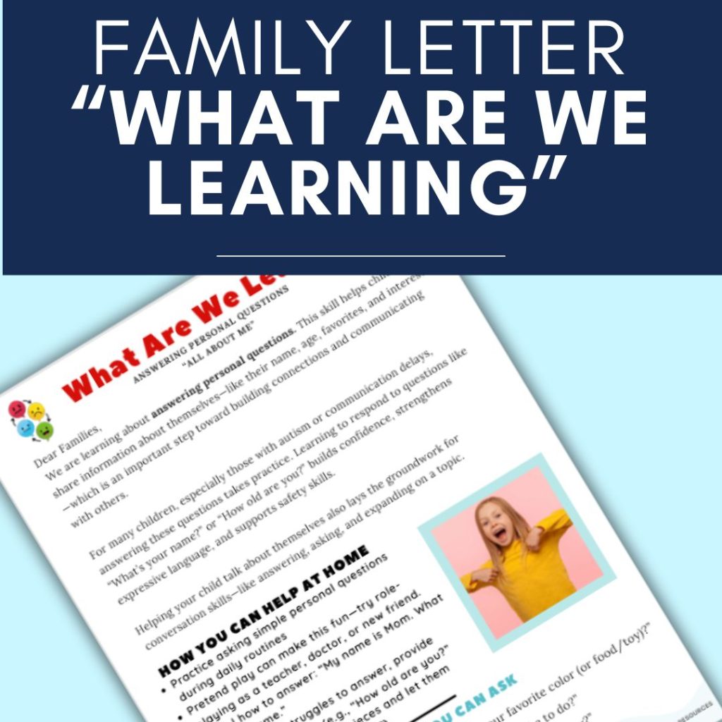 All About Me Worksheets Autism SEL Aligns with ABLLS-R H5 Answer ...